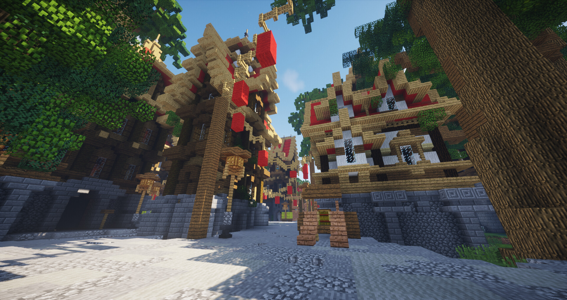 Ruby Village Floating Hub | 1.8+ Minecraft Map