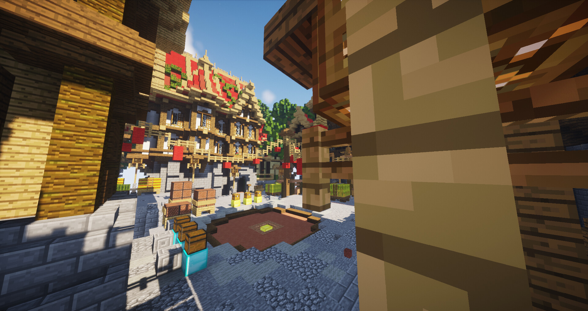 Ruby Village Floating Hub | 1.8+ Minecraft Map