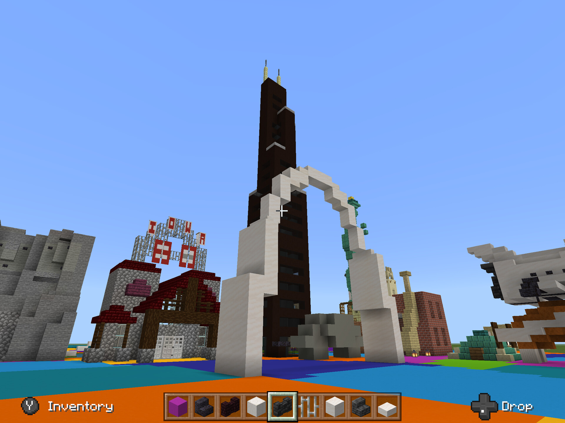 United States with little landmarks Minecraft Map