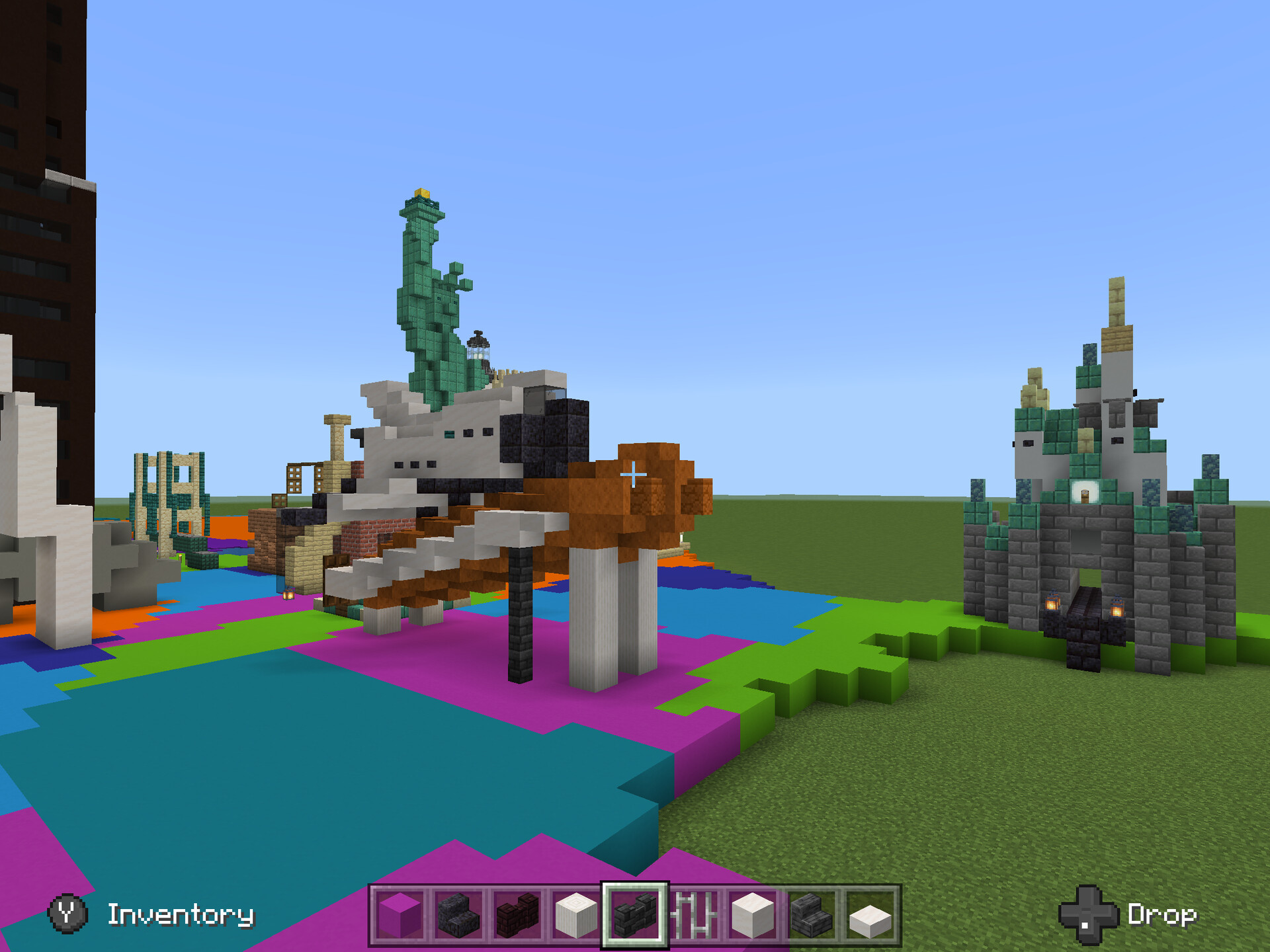 United States with little landmarks Minecraft Map