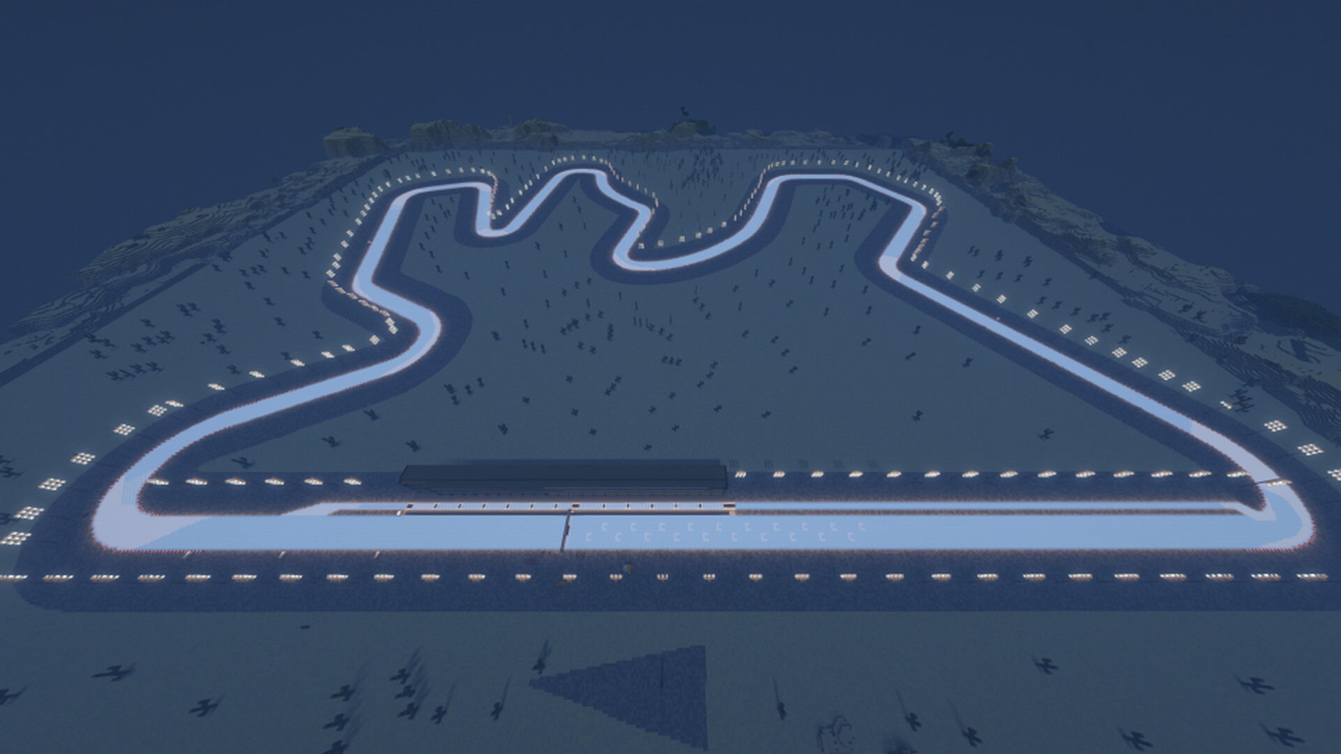 F1 Qatar Grand Prix Ice Boat Racing track (1.17.1) Minecraft Map