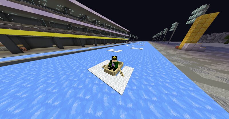 F1 Qatar Grand Prix Ice Boat Racing track (1.17.1) Minecraft Map