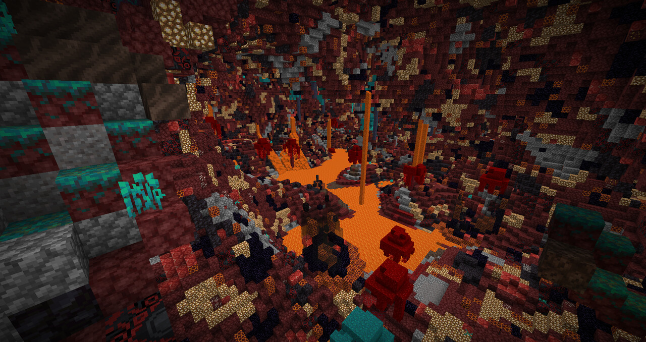 Custom Nether Biome Terrain Generation Minecraft Map