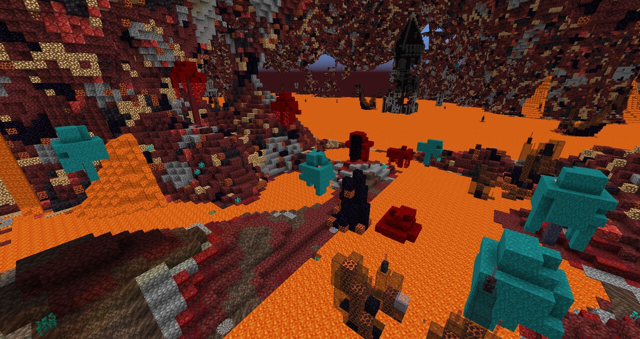 Custom Nether Biome Terrain Generation Minecraft Map