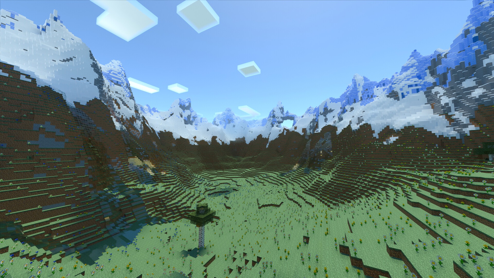 Snowy Valley Map for 1.18+ / Java Edition and Bedrock Edition Minecraft Map