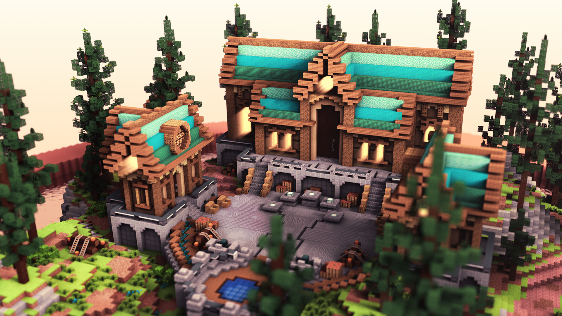 Lobby - Azure Circle - [200x200] Minecraft Map