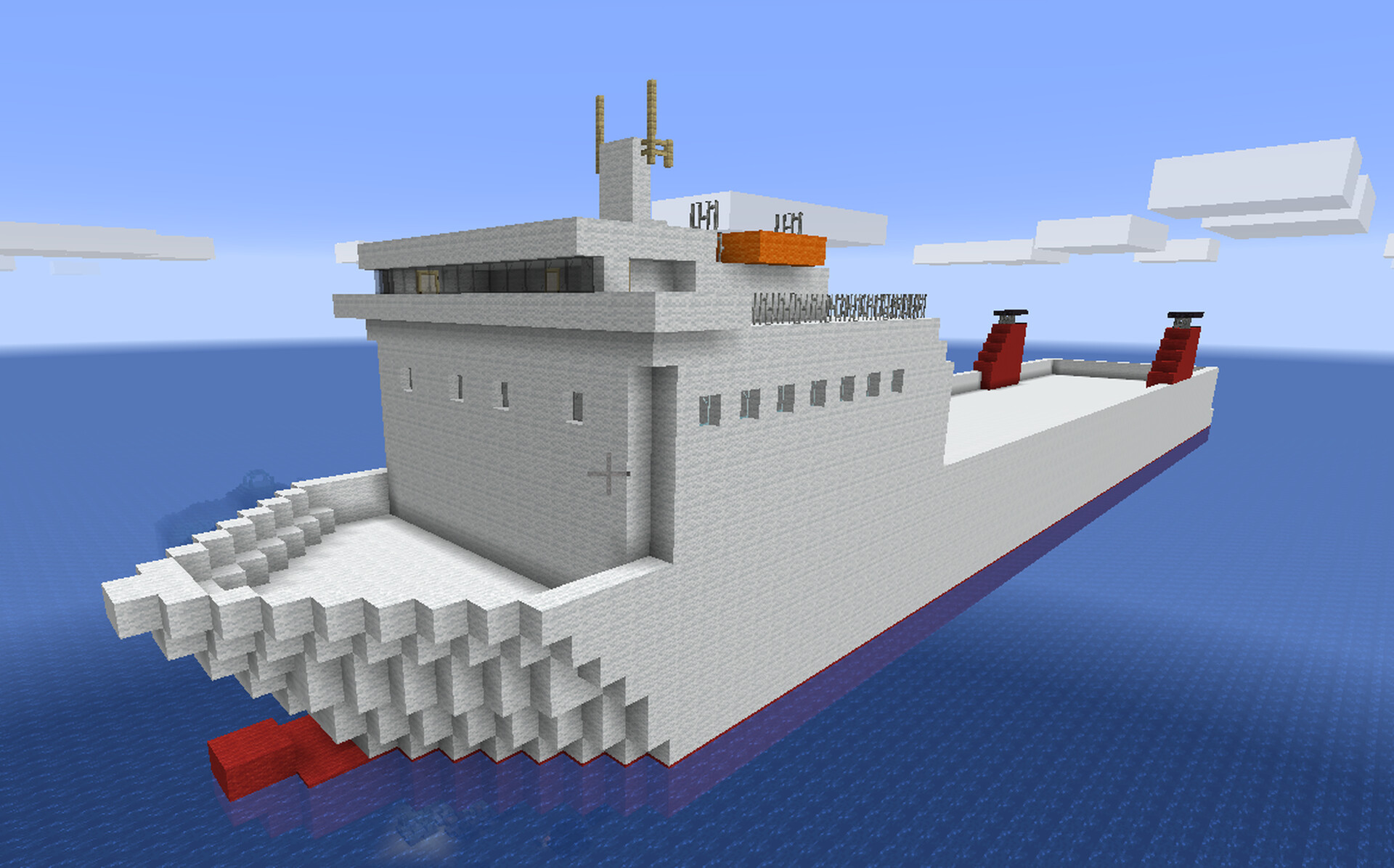 Rebuilded cargo vessel into compact modern ferry Minecraft Map
