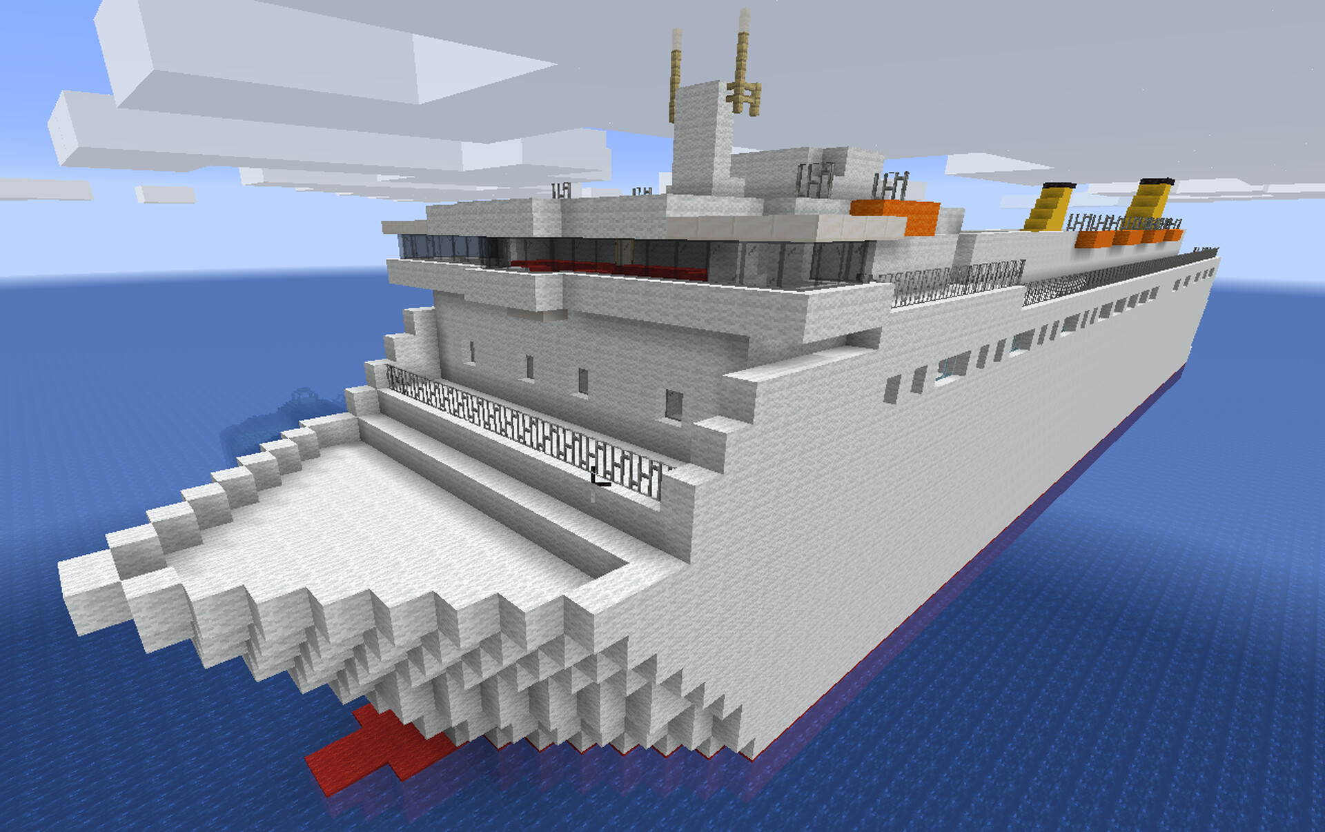 Rebuilded cargo vessel into compact modern ferry Minecraft Map