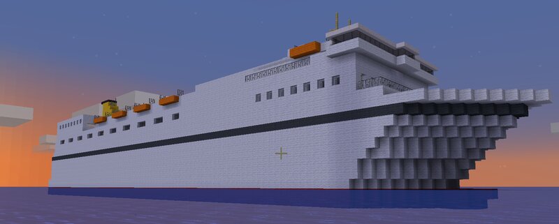 Rebuilded cargo vessel into compact modern ferry Minecraft Map