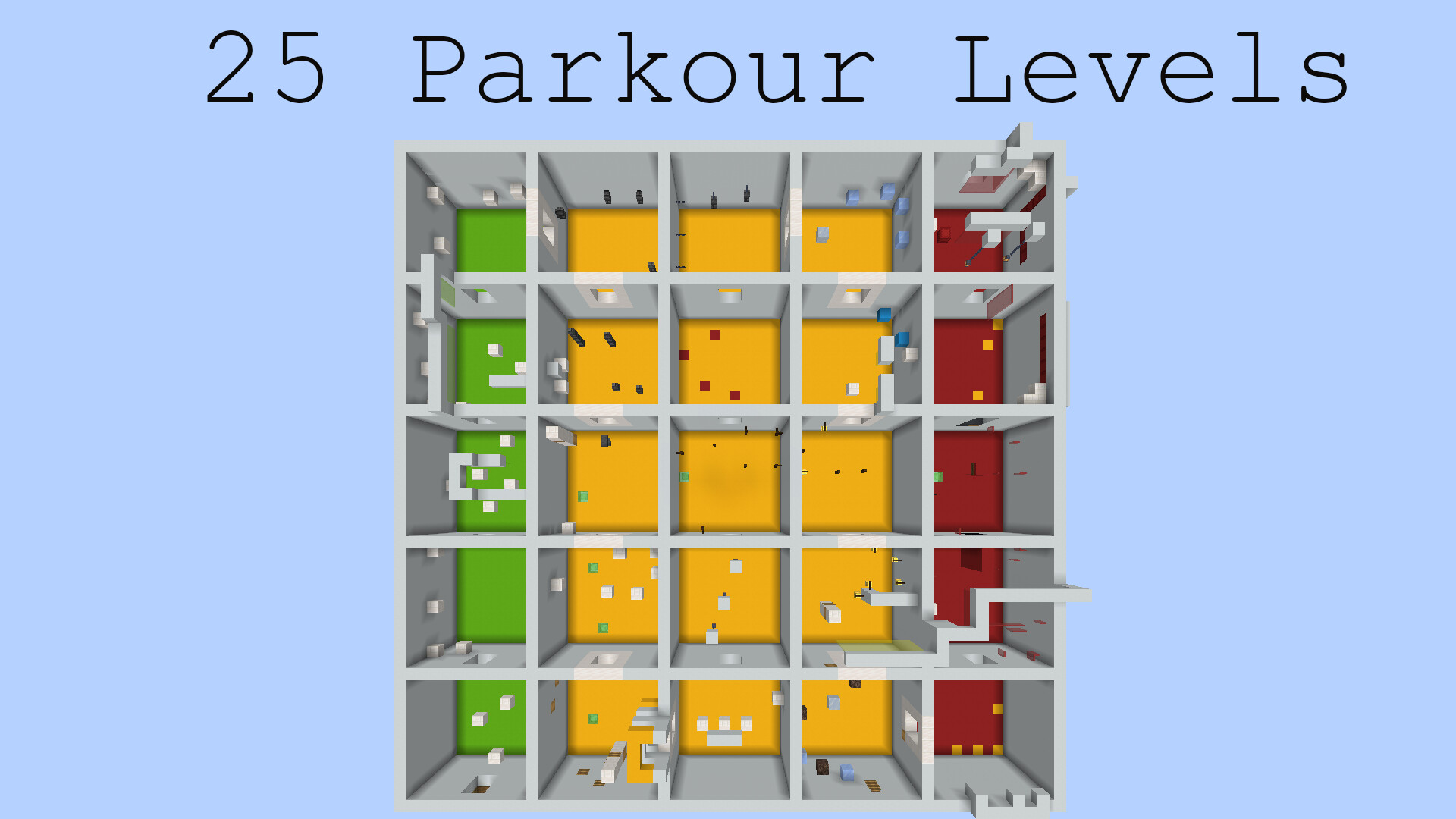 25 Parkour Levels Minecraft Map