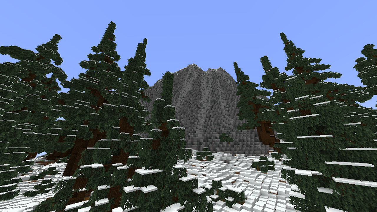 The Pine Plane 1024x1024 Snowy Pine Forest Map Minecraft Map