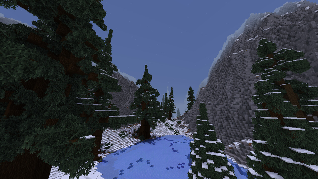 The Pine Plane 1024x1024 Snowy Pine Forest Map Minecraft Map