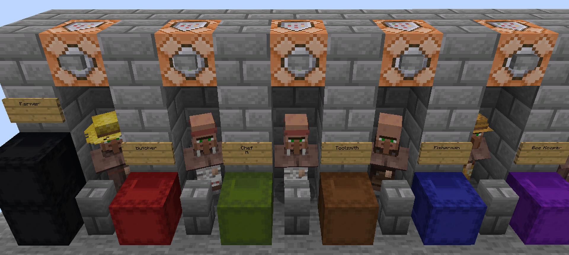 x33 Pre-Set Custom Villagers with Command Blocks (1.16.5-1.17 ...