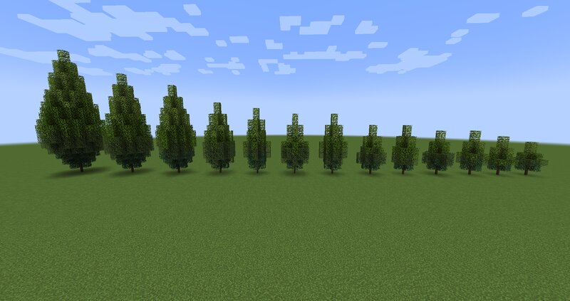 [Schematic] Prim Pine Trees 13 Set Minecraft Map