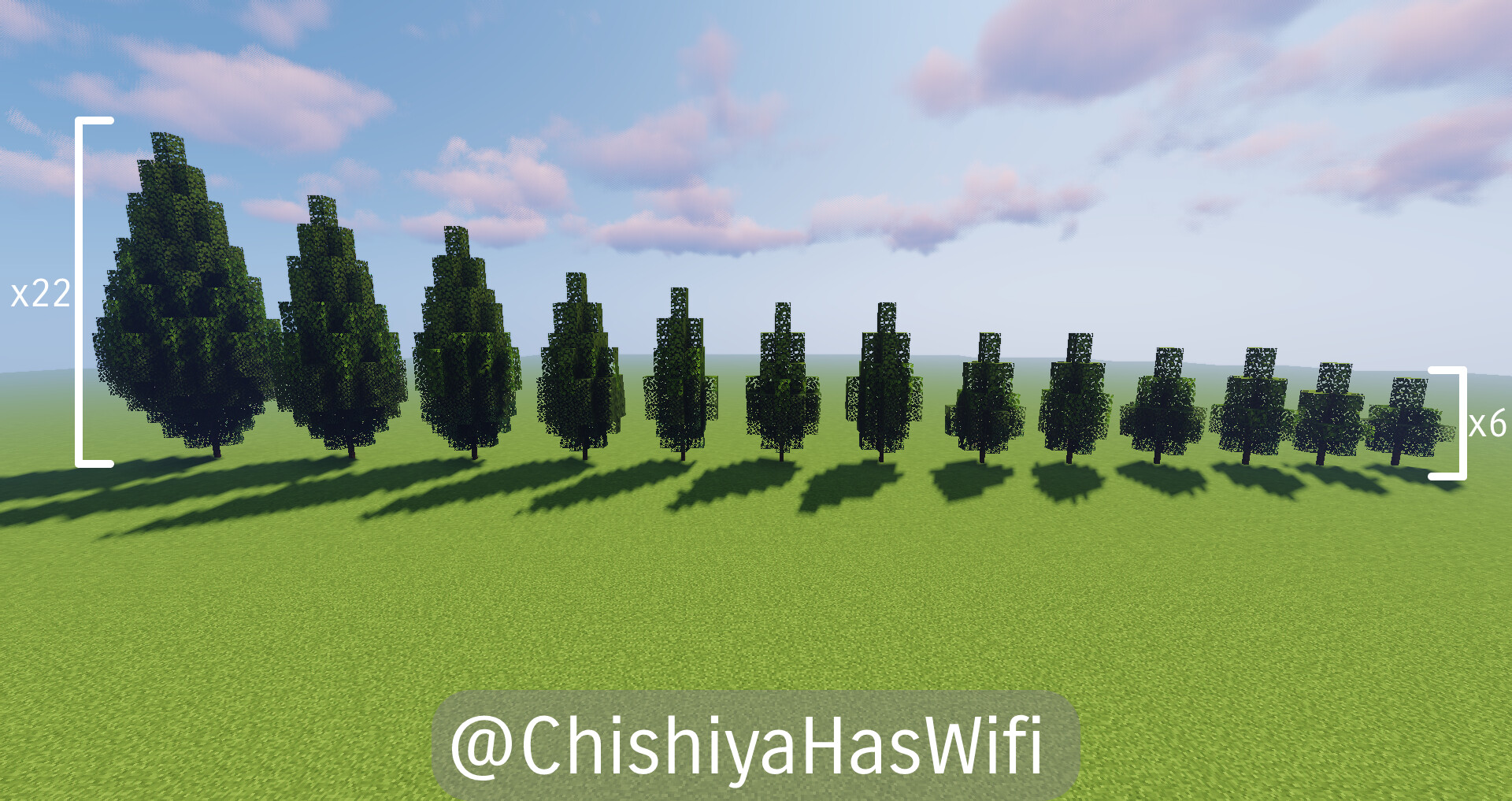 [Schematic] Prim Pine Trees 13 Set Minecraft Map