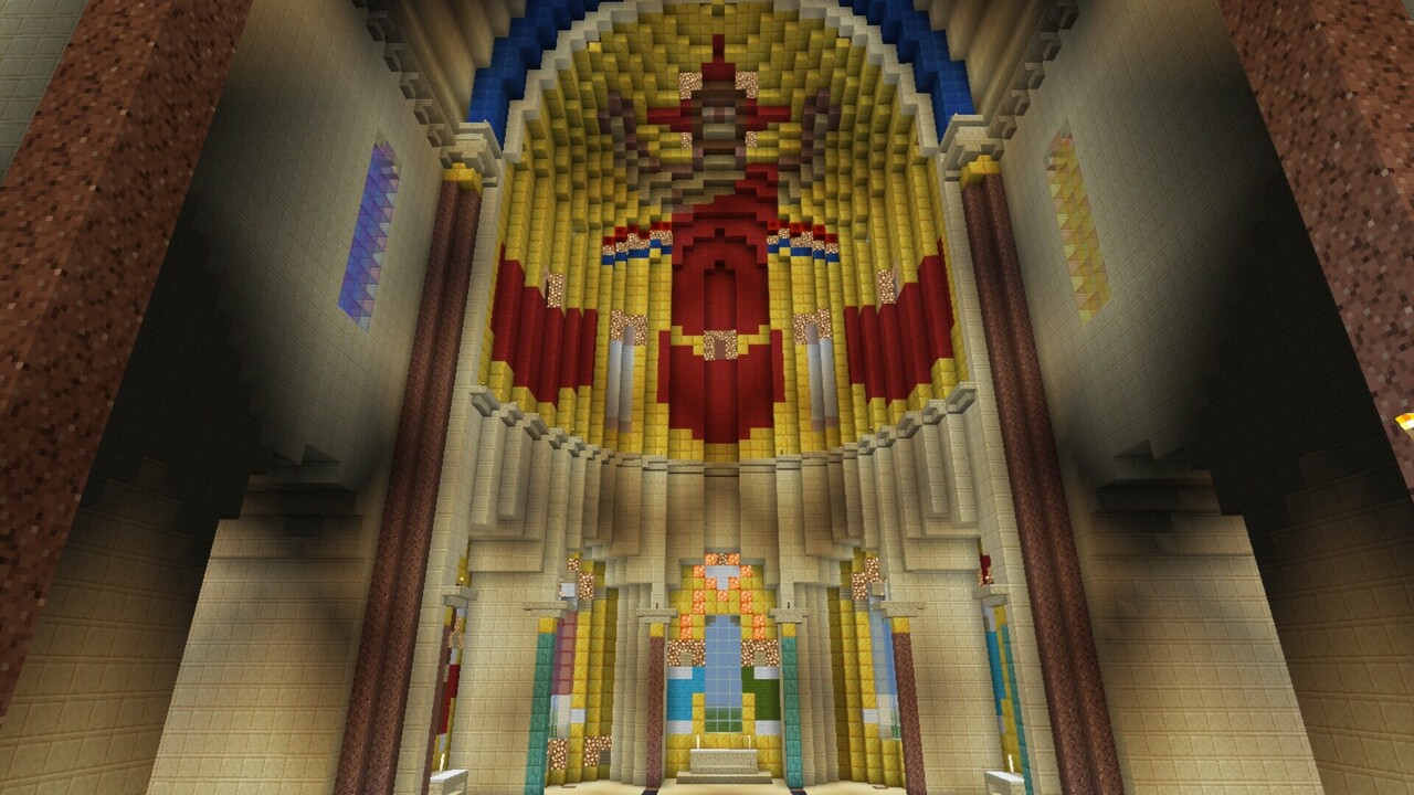 Basilica / Cathedral in Byzantine and Romanesque style Minecraft Map