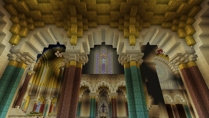Basilica / Cathedral in Byzantine and Romanesque style Minecraft Map