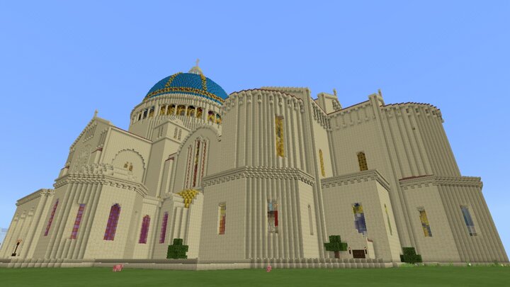 Basilica / Cathedral in Byzantine and Romanesque style Minecraft Map