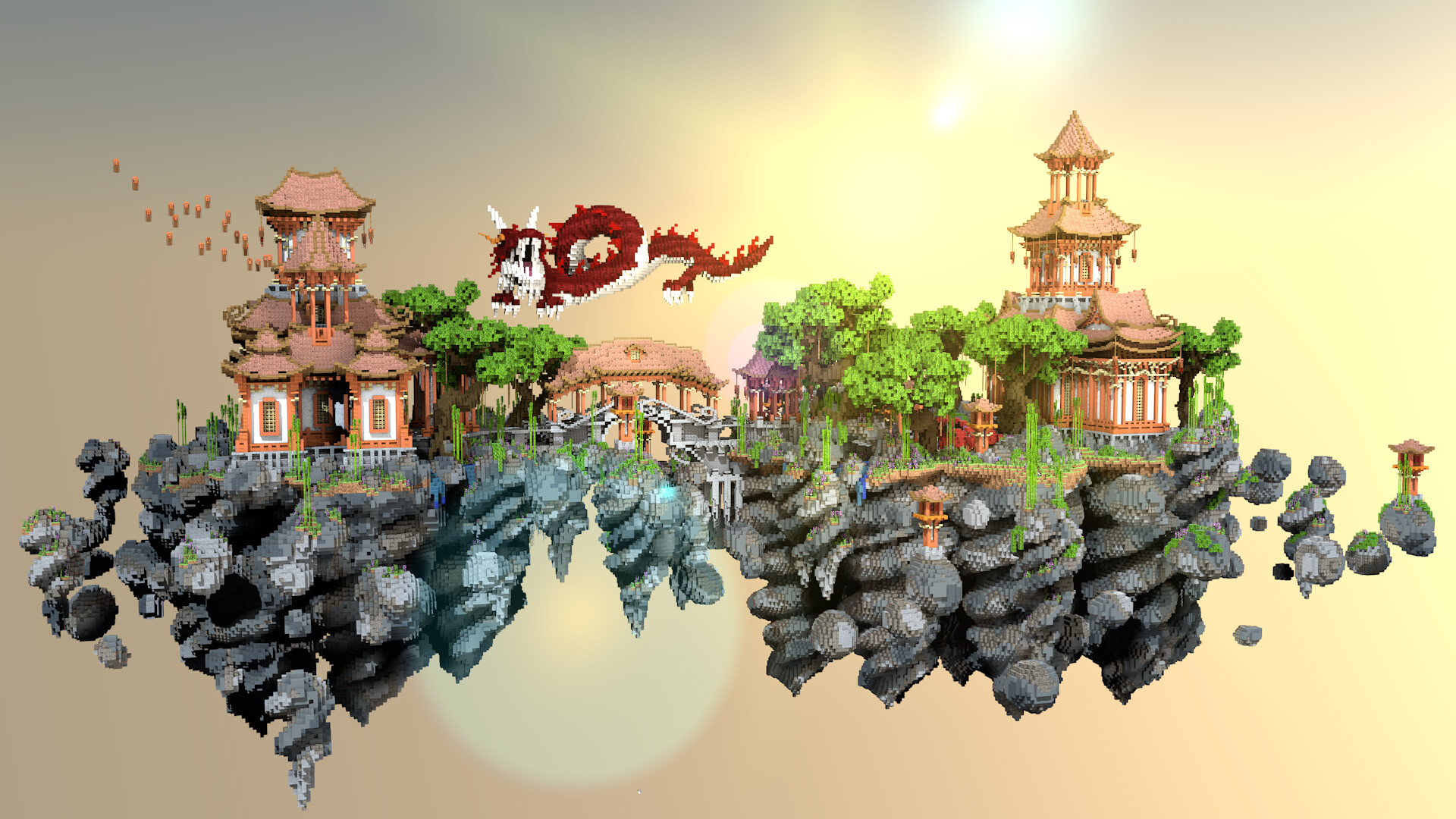 Japan Skyblock Spawn Minecraft Map