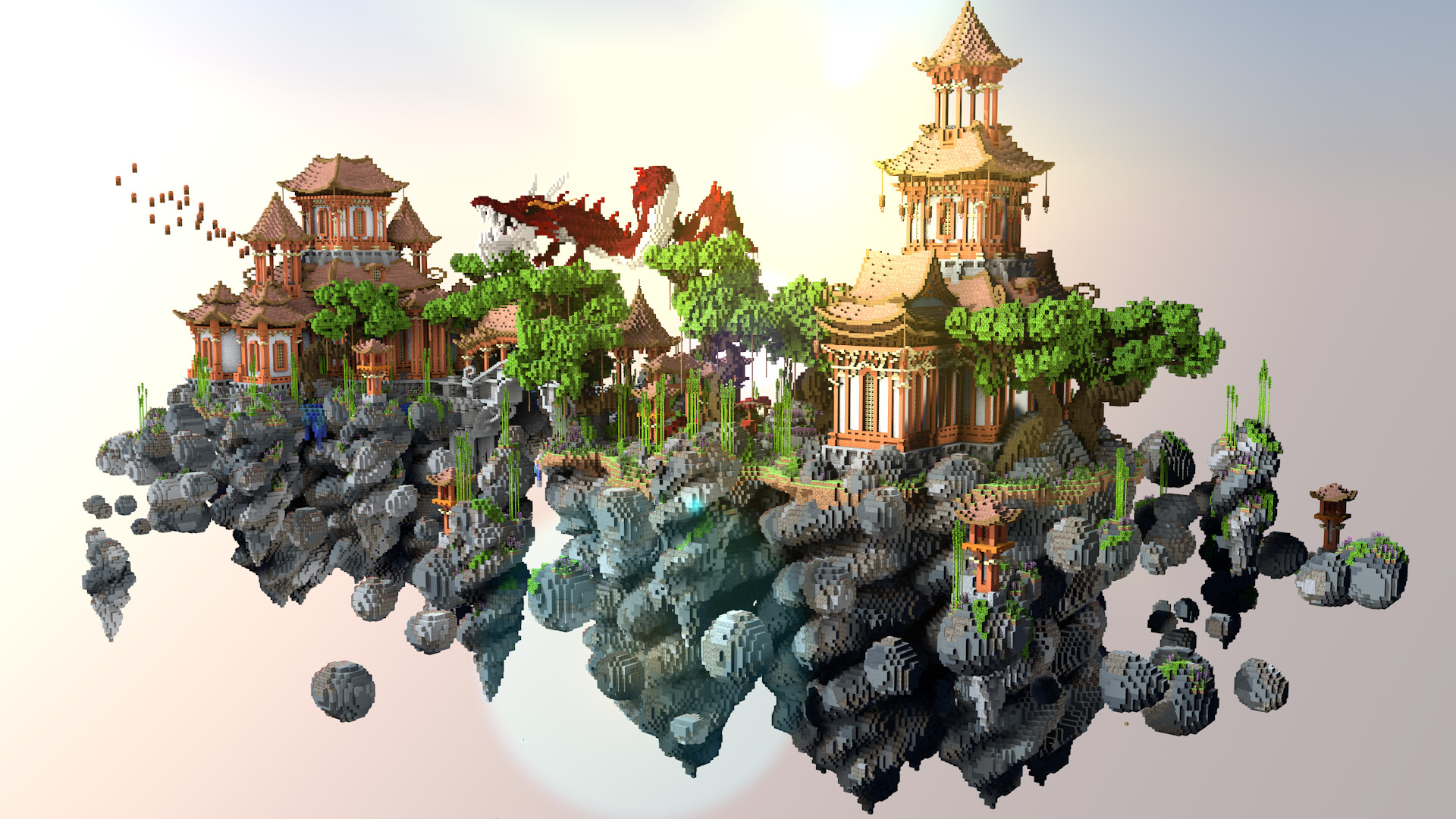 Japan Skyblock Spawn Minecraft Map
