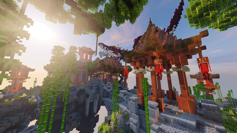 Japan Skyblock Spawn Minecraft Map