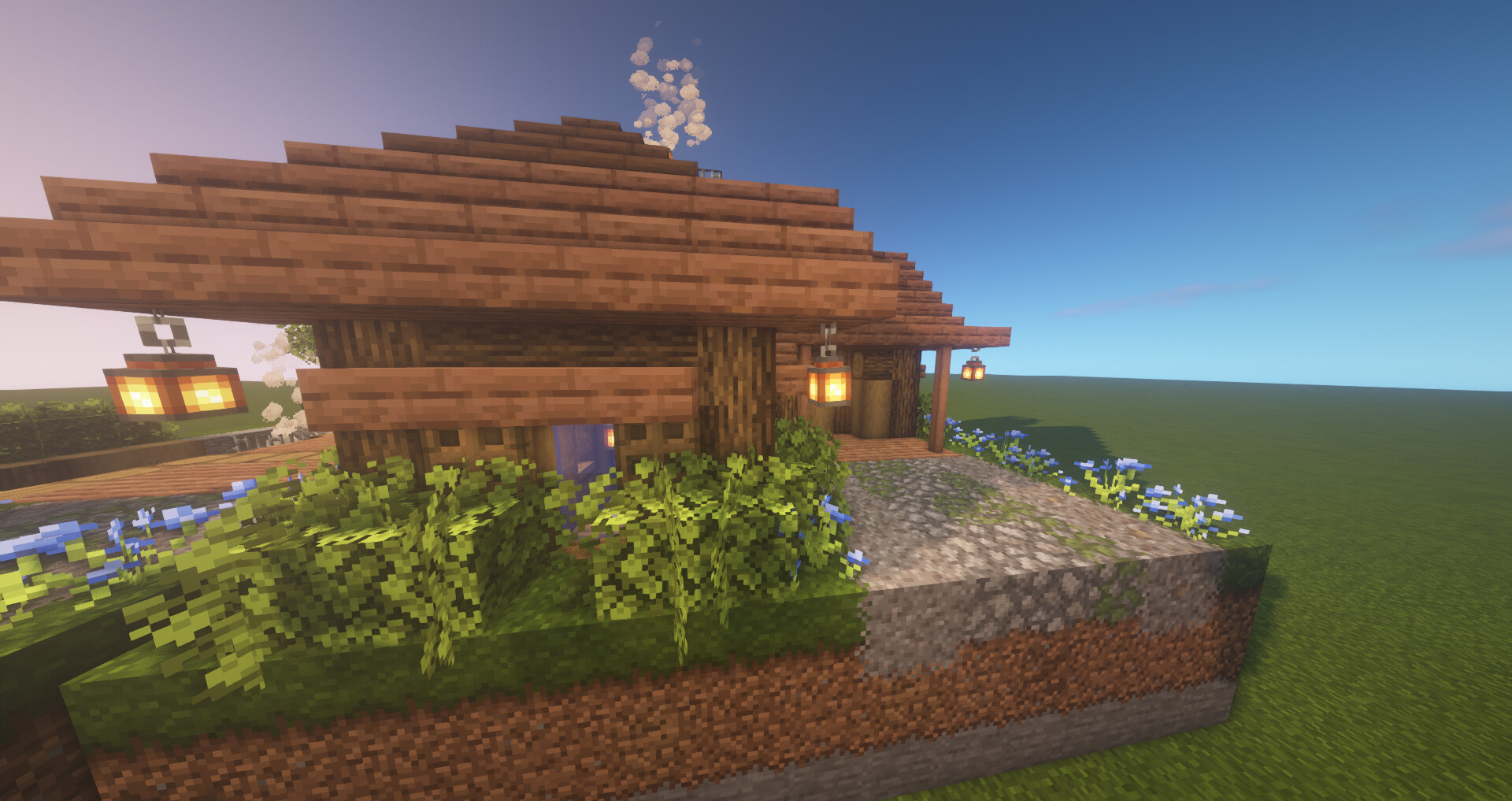 Custom Spruce and Jungle roof Ranch house Minecraft Map