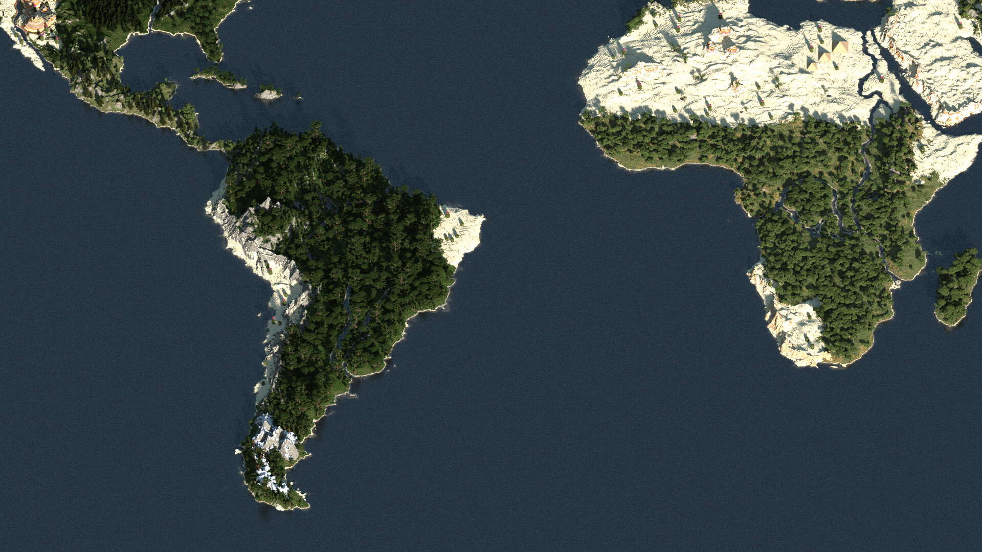 Earth map - cartoon style Minecraft Map