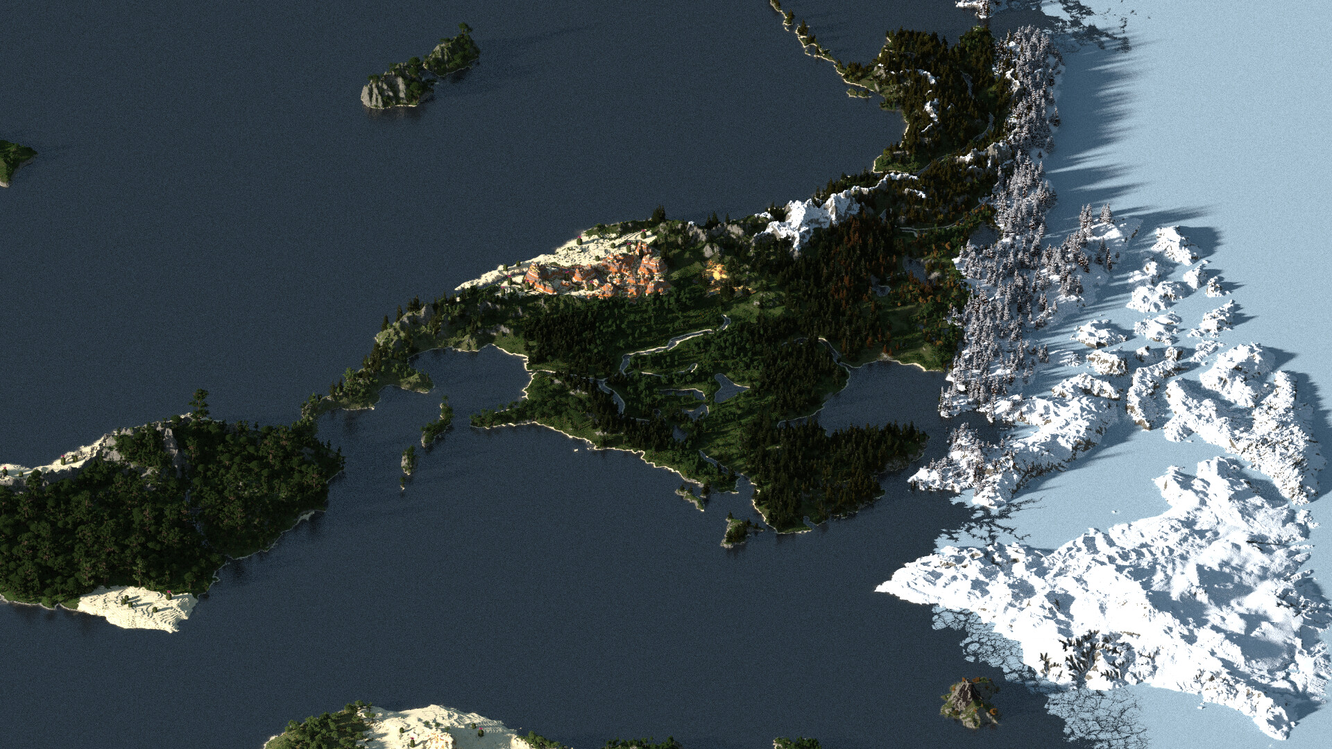 Earth map - cartoon style Minecraft Map