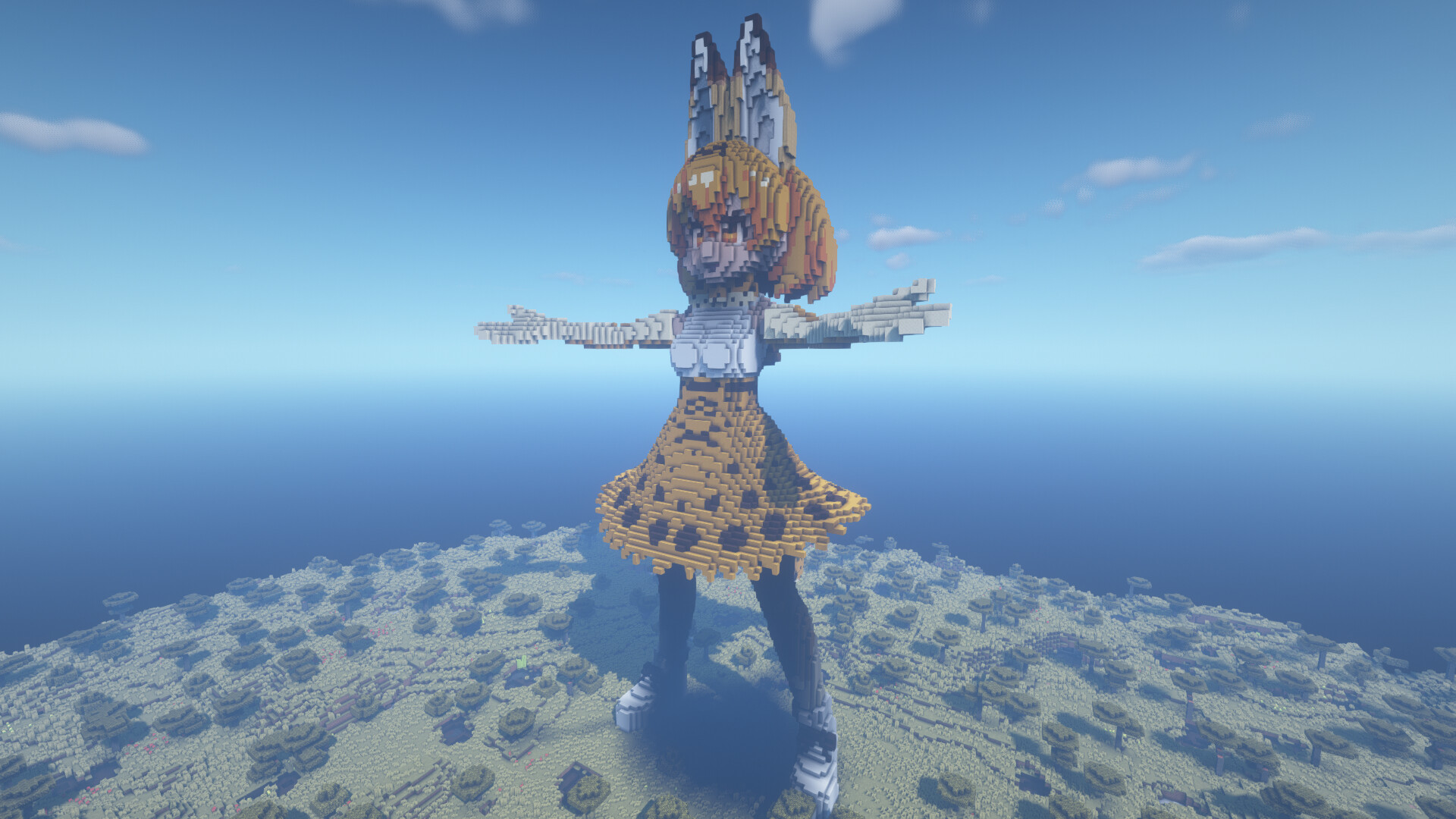 Kemono Friends Serval statue Minecraft Map
