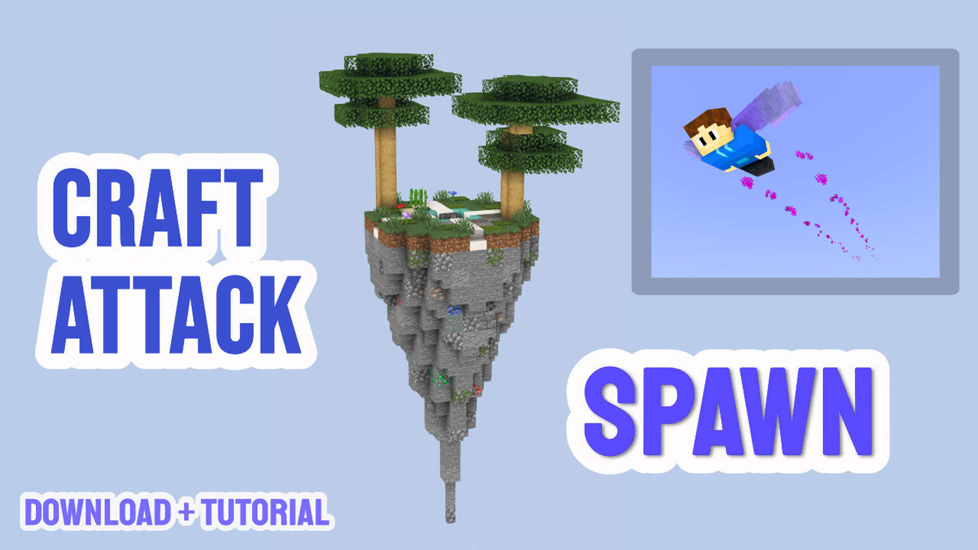 Craft Attack Spawn 1.18 mit Einweg-Elytra (Nur Commands) Minecraft Map
