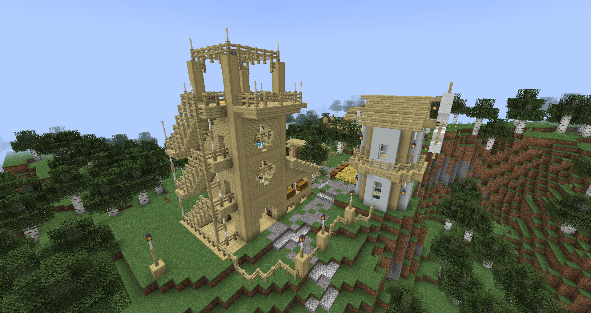 Birch Forest Biome Starter Base Minecraft Map