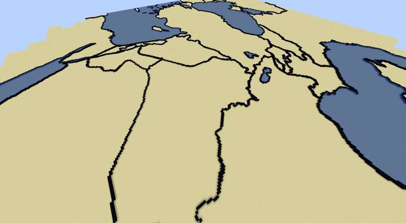 Large-Scale Map of the Earth (VERSION 1) Minecraft Map