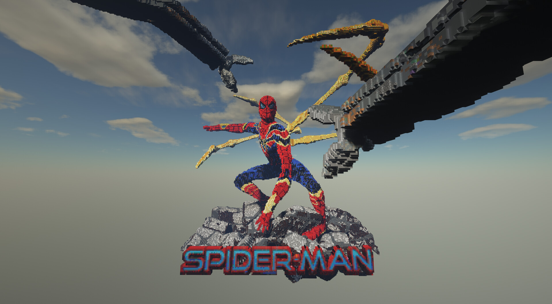 Marvel Spiderman No Way Home "Hello, Peter!" statue Minecraft Map