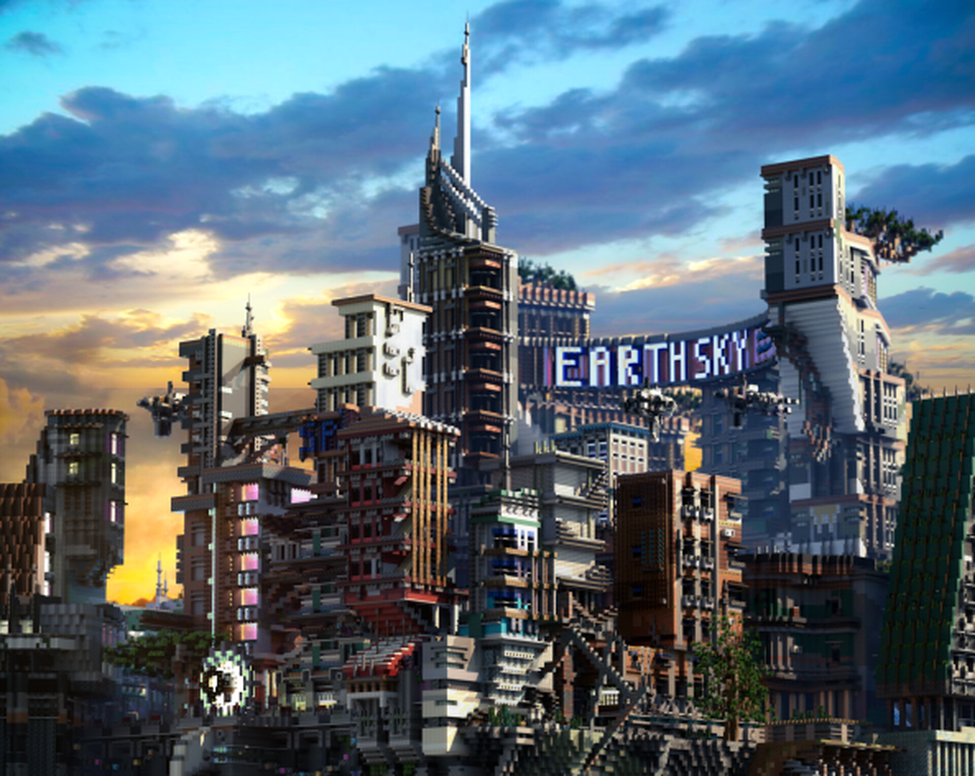 New "Cyberpunk" project Minecraft Map