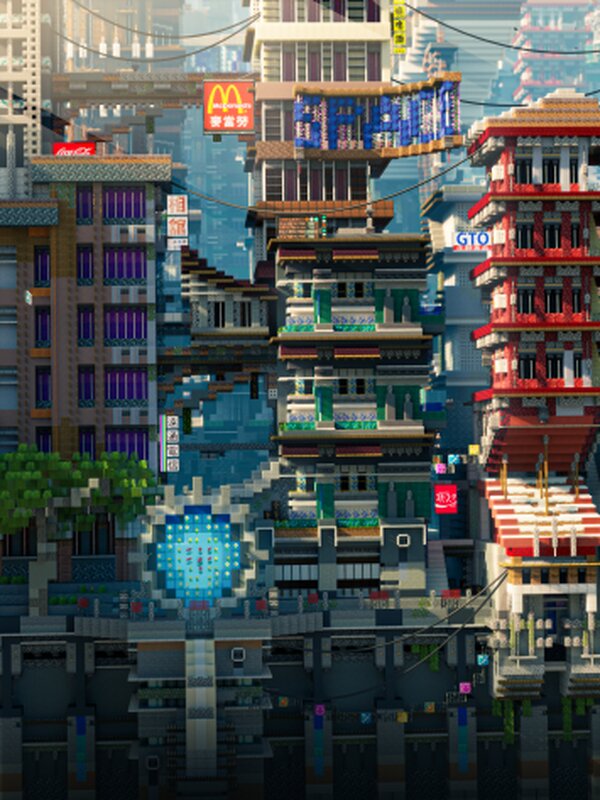 New "Cyberpunk" project Minecraft Map