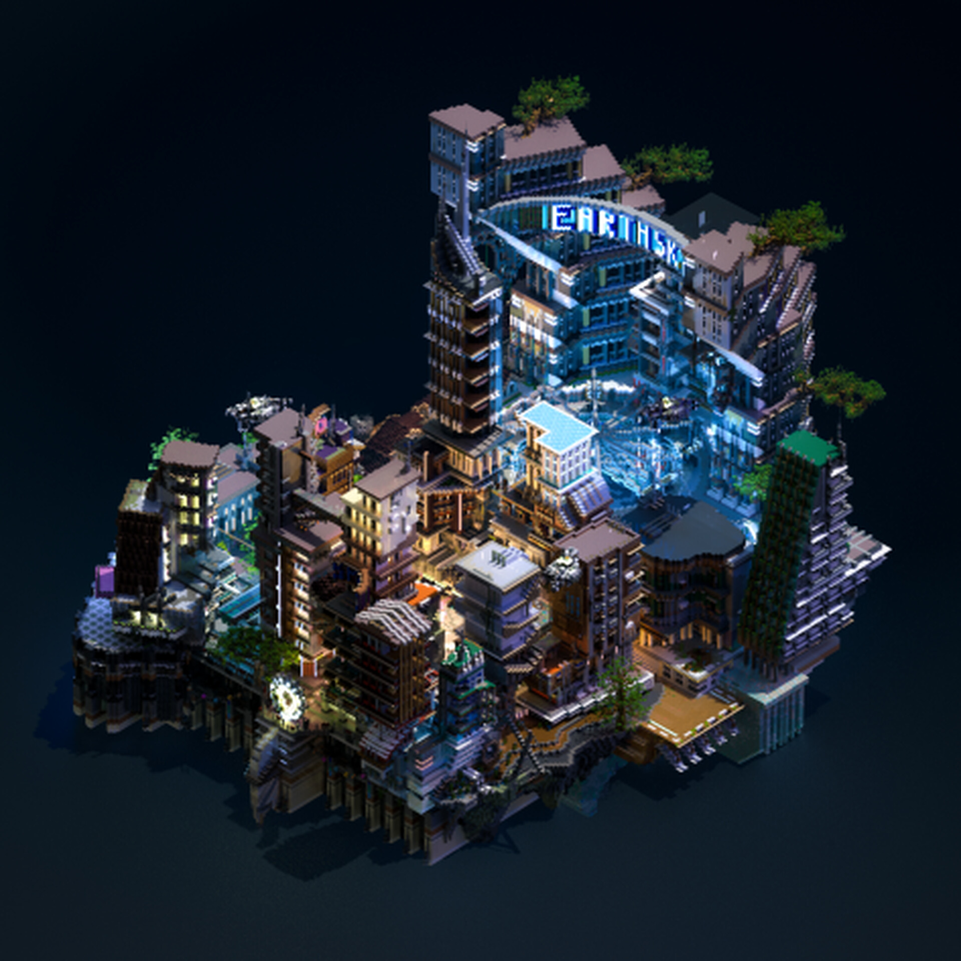 New "Cyberpunk" project Minecraft Map