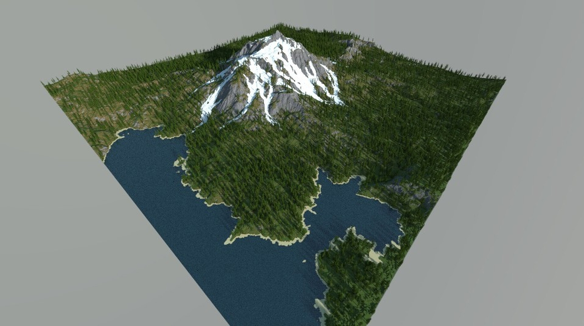 Mountain by the lake Minecraft Map