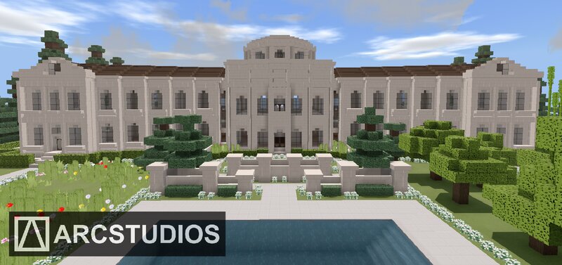 Modern Mansion 6 - Sandstone House Minecraft Map