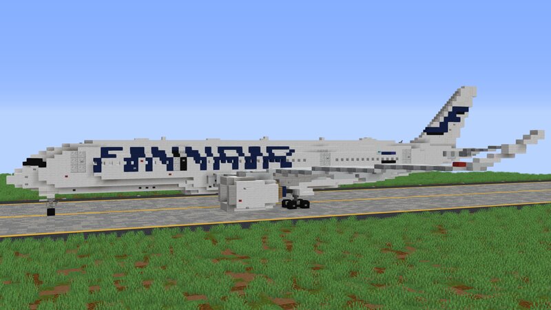 1.25:1 Scale Airbus A350-941 Minecraft Map