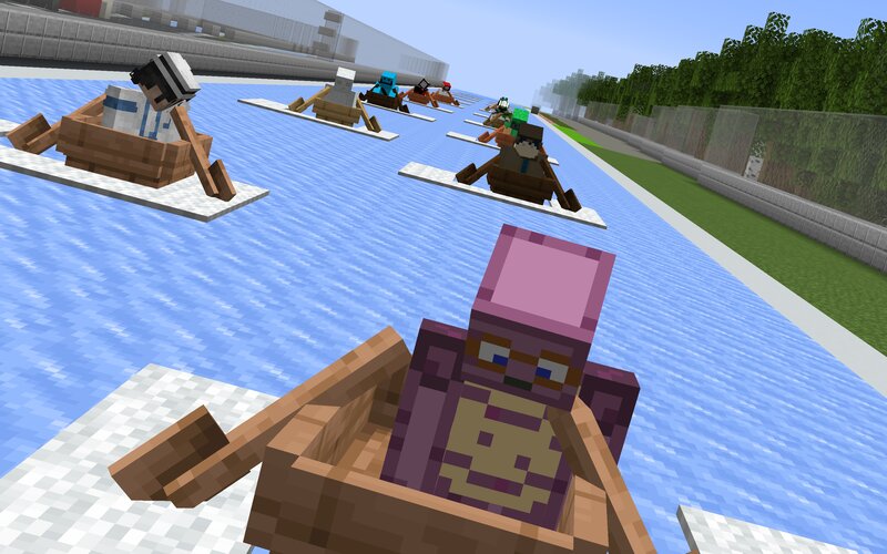 F1 Hungaroring, Ice boat racing track (1.18.2) Minecraft Map