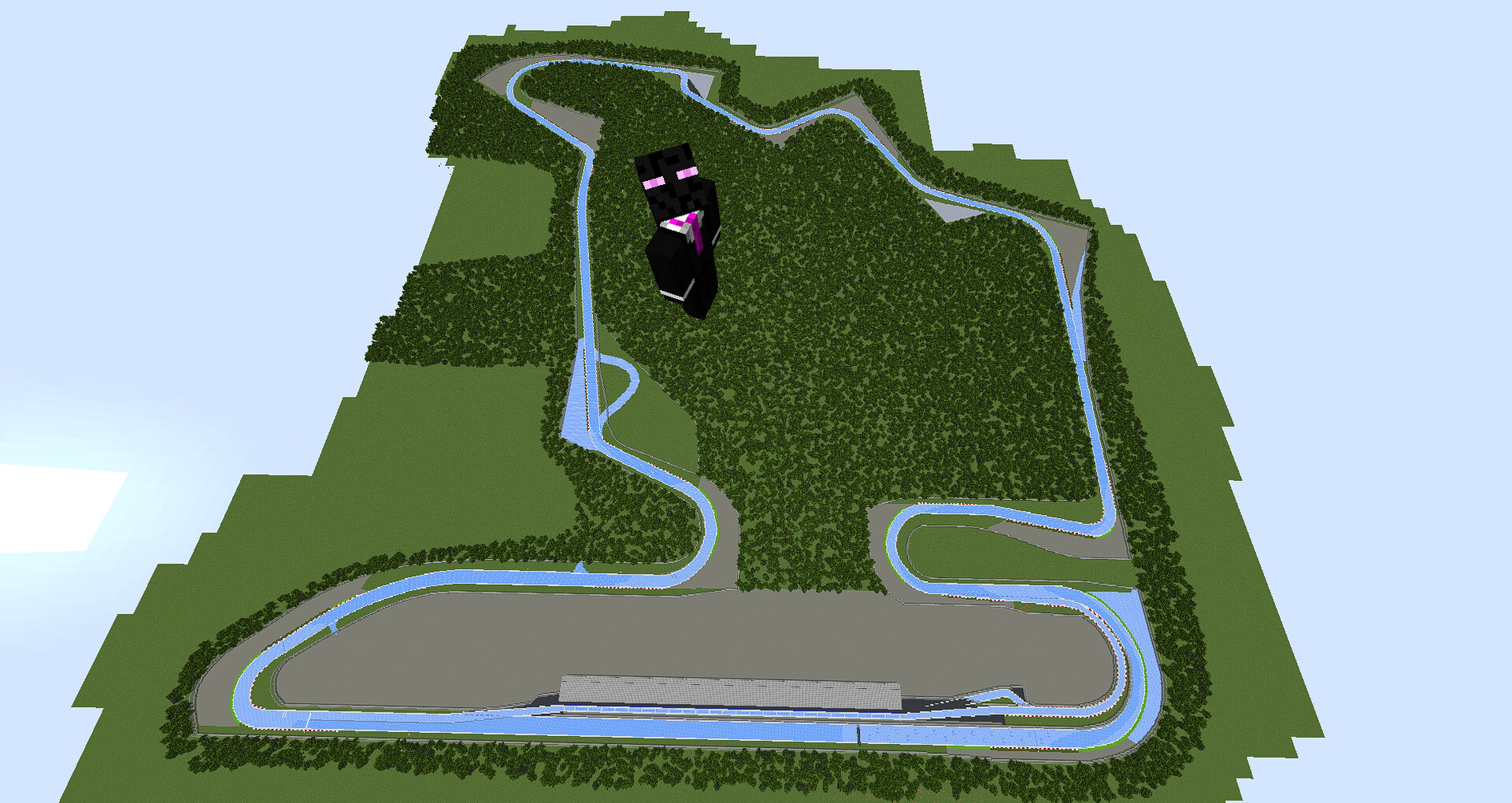F1 Hungaroring, Ice boat racing track (1.18.2) Minecraft Map