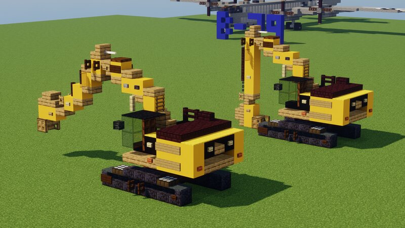CAT 336E Excavator Construction Vehicle Minecraft Map