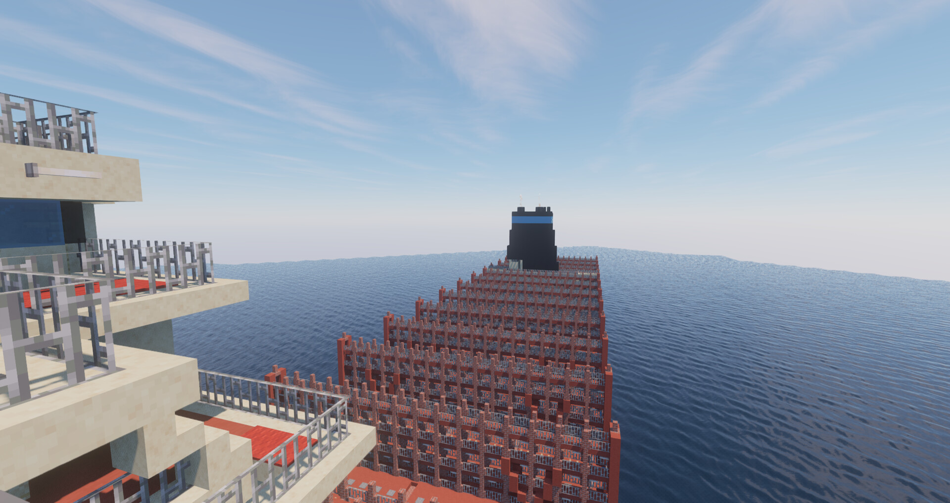MAERSK ELBA CONTAINER SHIP 1:1 SCALE. 2020 VERSION Minecraft Map