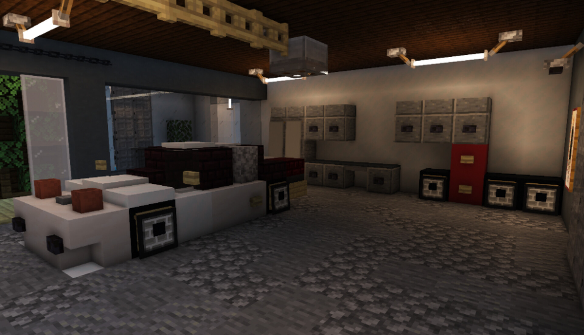 Single-Story Open Plan Modern House Minecraft Map