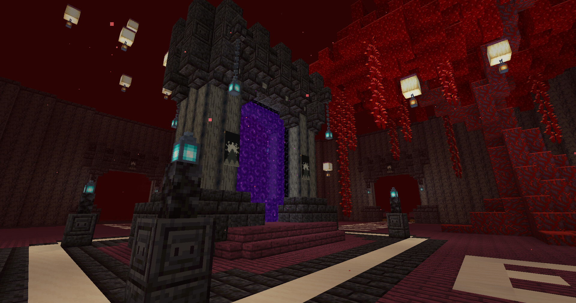 TRAIN GANG SMP nether hub Minecraft Map