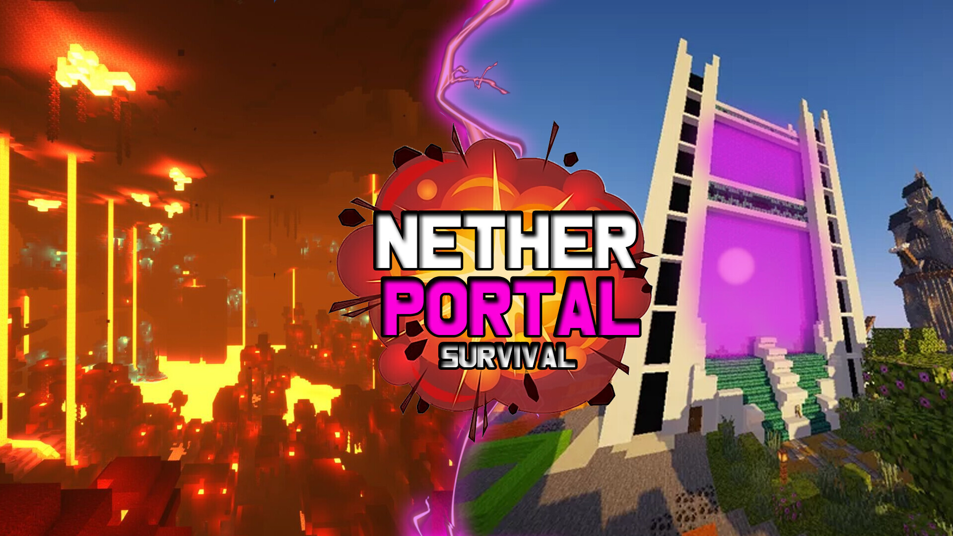 The Most Beautiful Nether Portal (Minecraft Survival) Minecraft Map