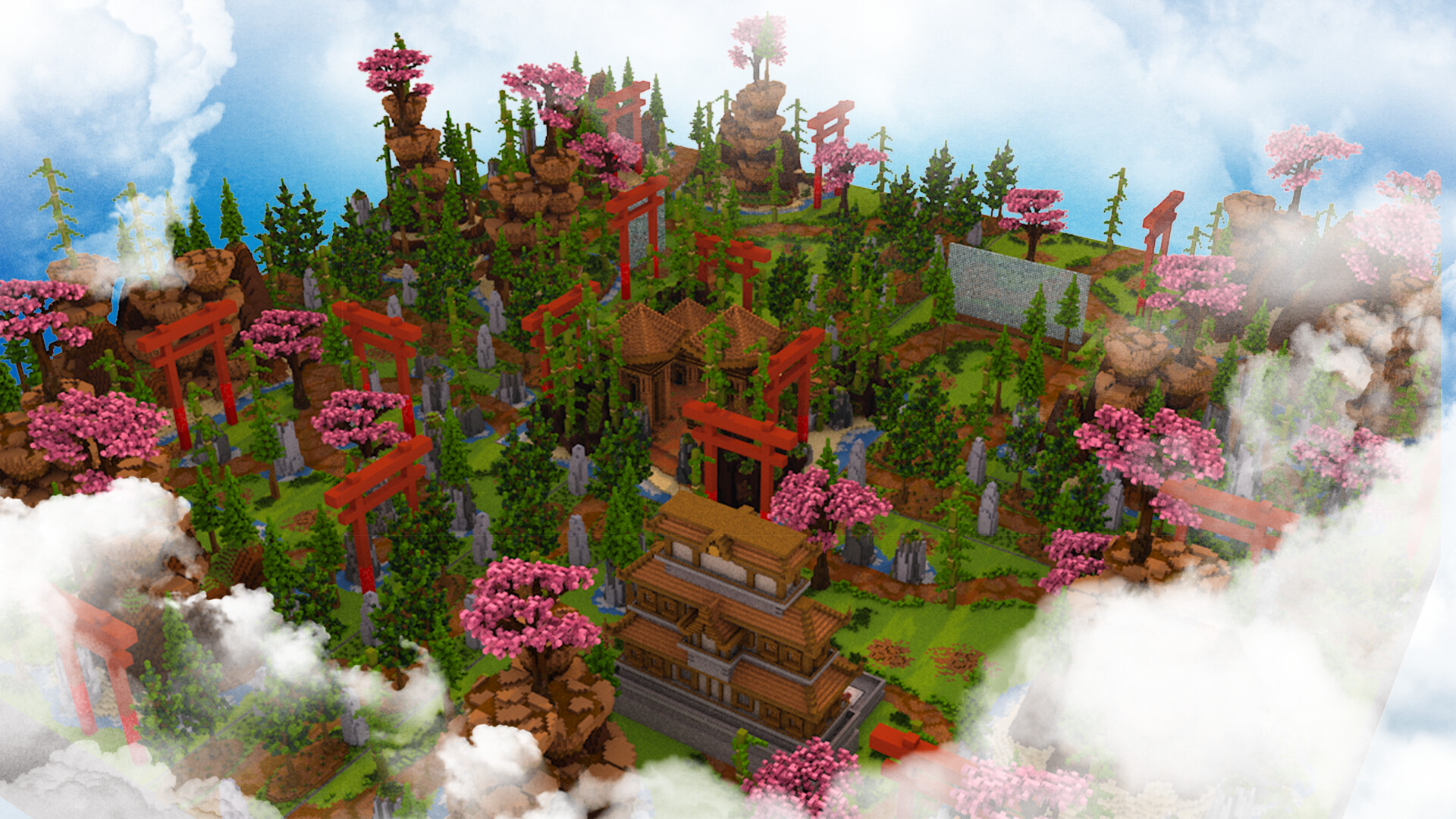 🏯Japan KitMap Warzone + Spawn & Road🏯500x500🏯 Minecraft Map