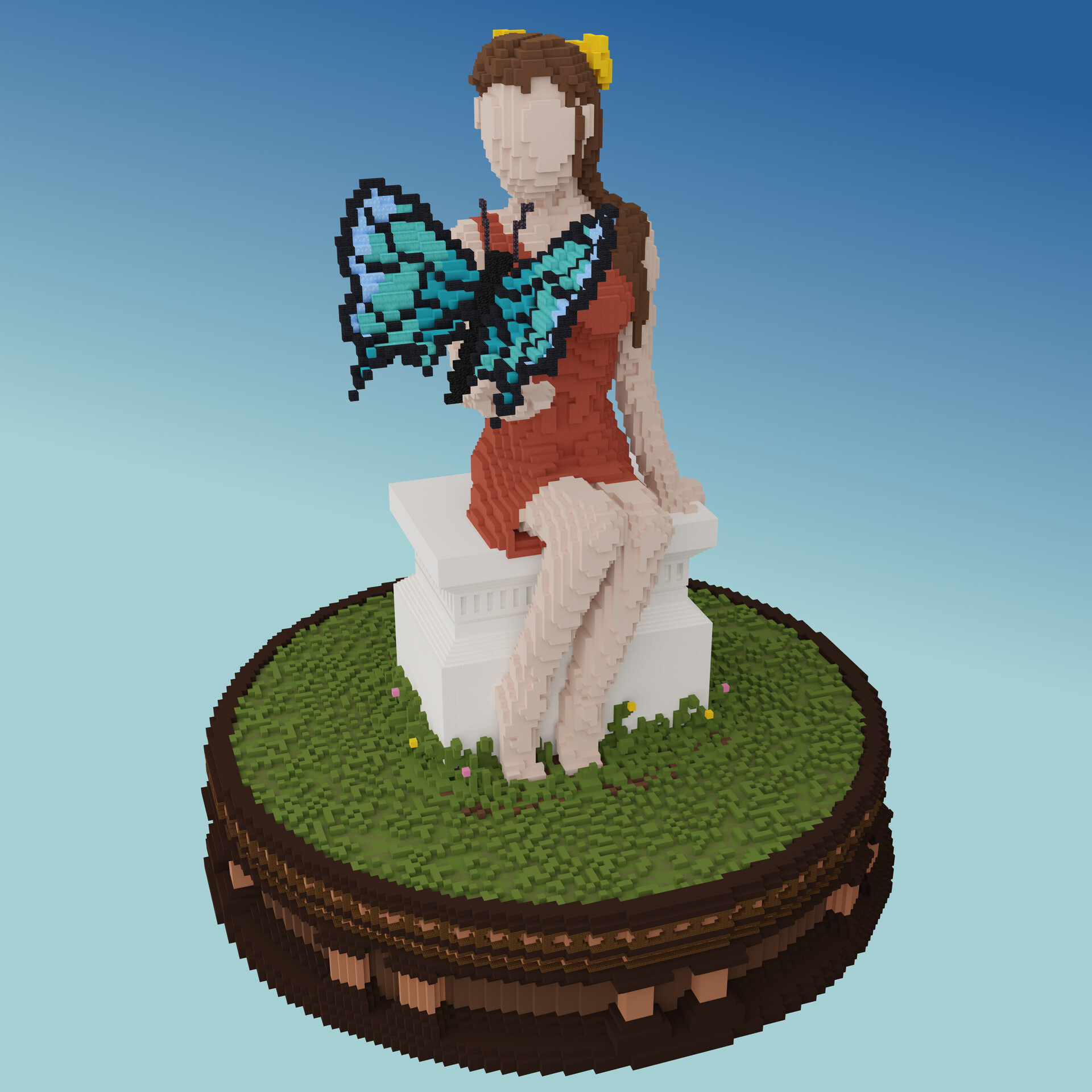 Woman and Butterfly Minecraft Map