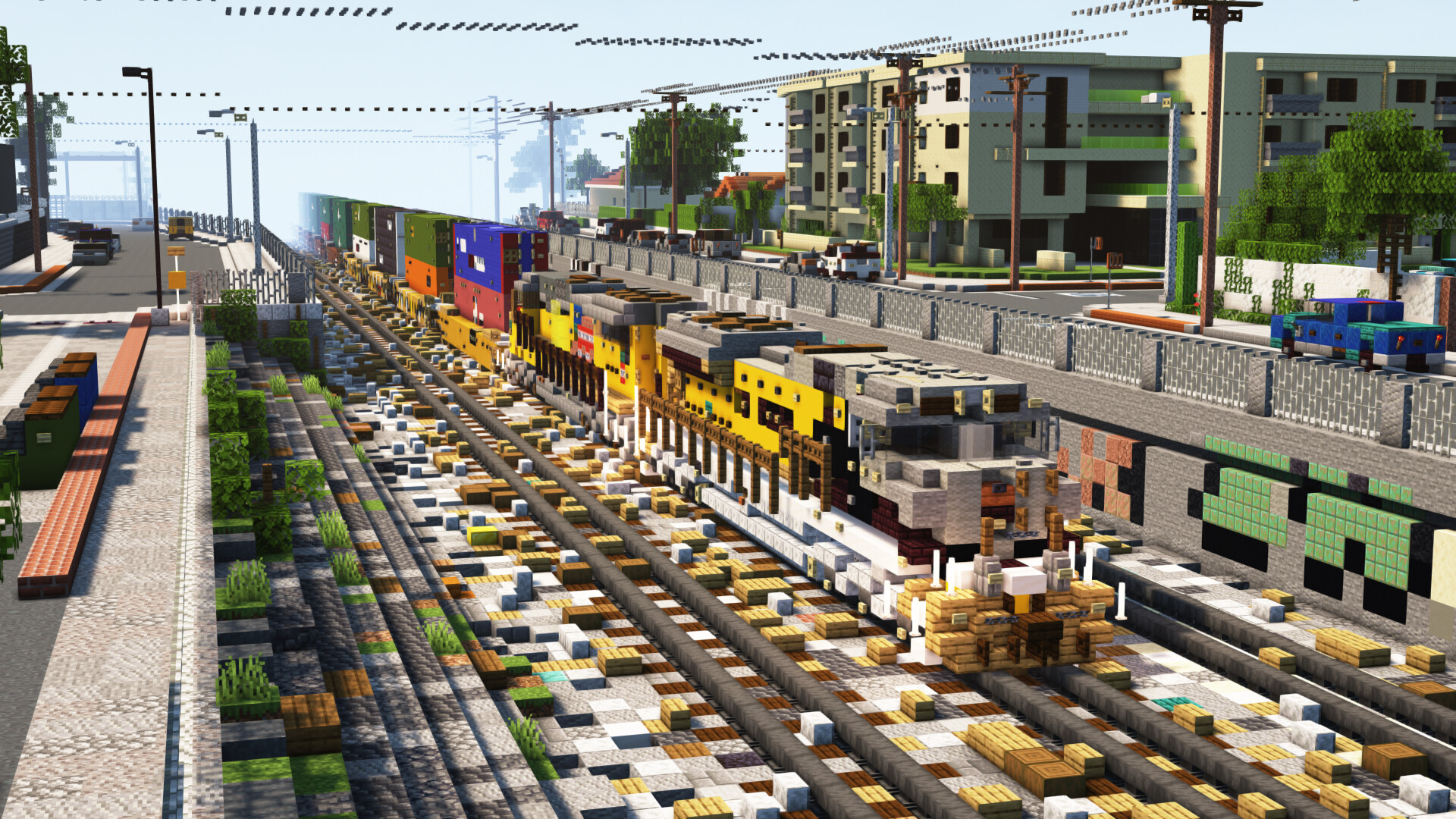 LA Lincoln Heights Train Tracks Diorama Minecraft Map