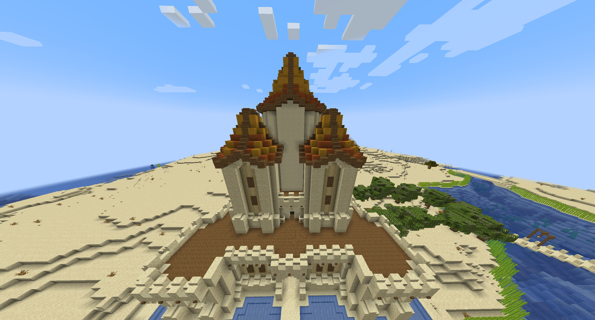 Sand Castle Base | Built in Survival! Minecraft Map